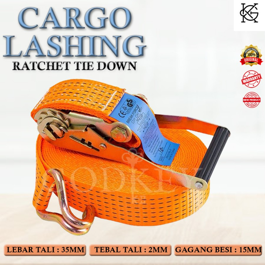 Jual Webbing Cargo Lashing Belt Tali Ikat Sabuk Truk Webbing 2 Ton x 8 ...