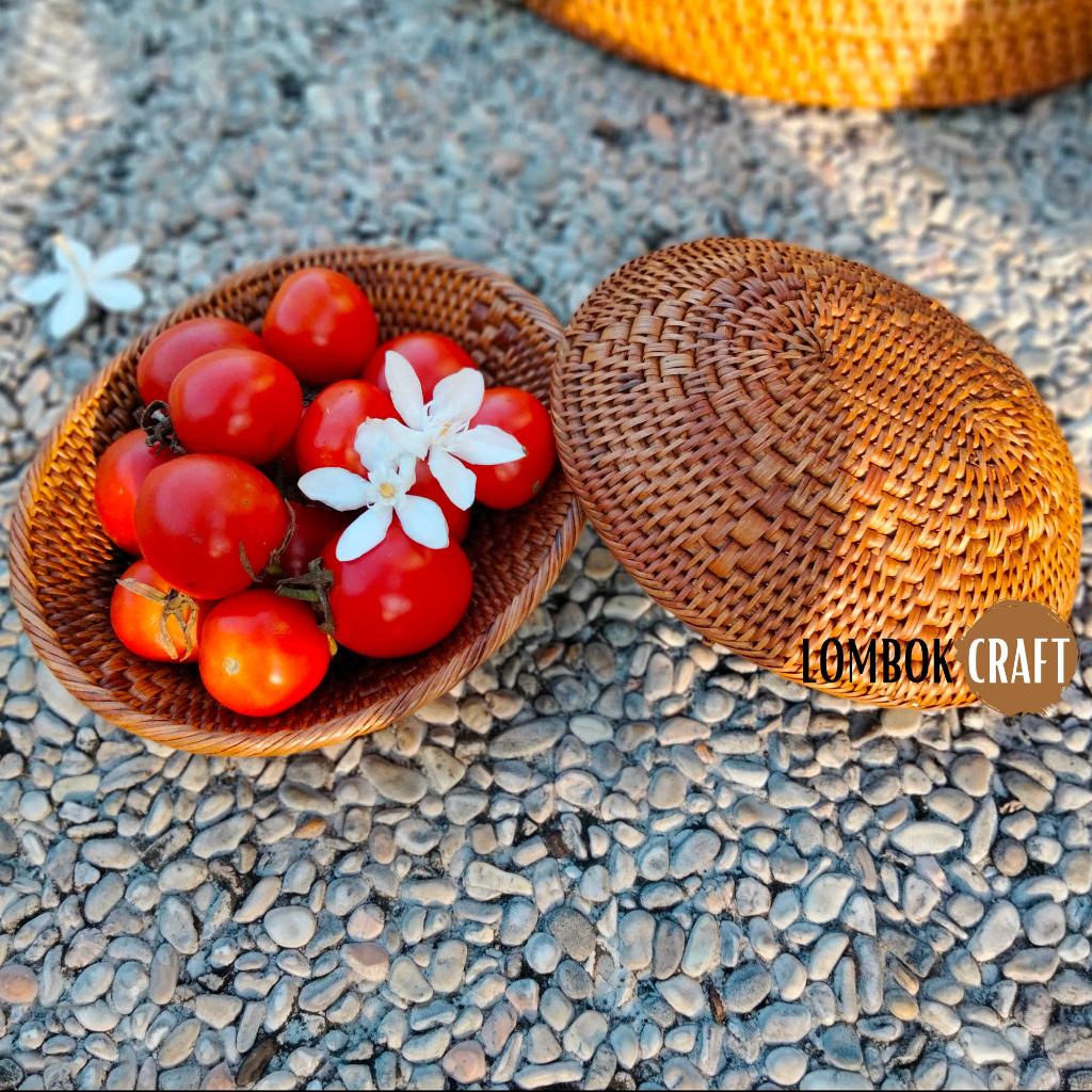 Jual Mangkok Rotan Mini Mangkok Rotan Anyaman Rattan Bowl Mangkok Buah ...
