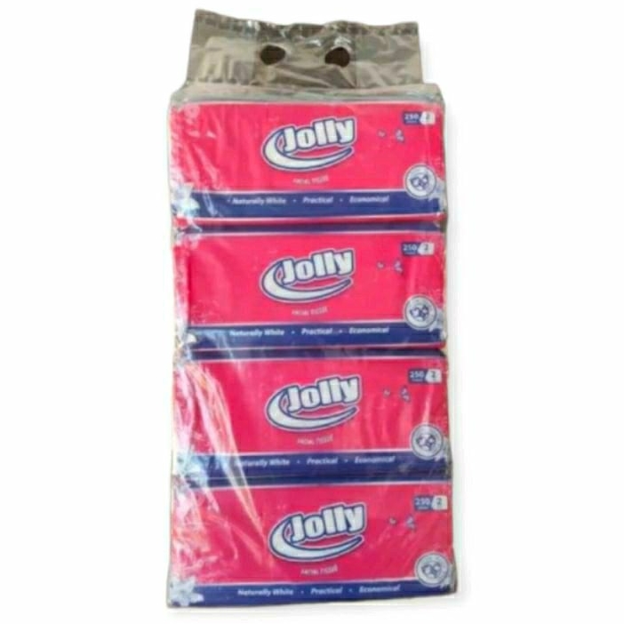 Jual Facial Tissue Tisue Tisu Wajah Jolly by Paseo 1 Bal (4 pcs x 250 ...