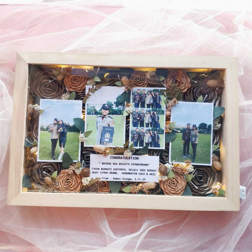 Jual Scrapframe Fullframe 3D Dried Flower Hadiah Wisuda | Kado Anniversary | Birthday Gift ...