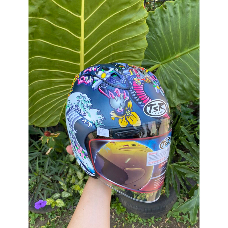 Jual Helm TSR RAM 4 Oriental Blue / Motif helm Oriental Blue / Biru ...