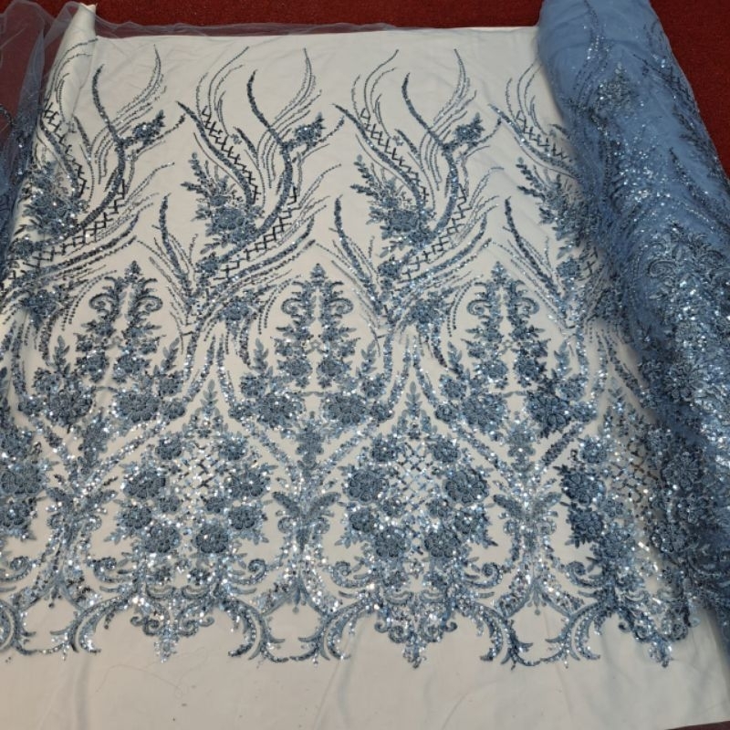 Jual Promo Kain tille full payet korea new,bahan tile korea full payet ...