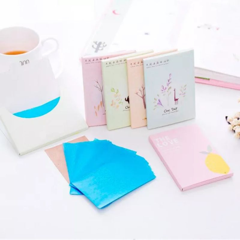 Jual TISSUE PENYERAP MINYAK WAJAH ISI 50 PCS KERTAS LINEN MENYERAP ...