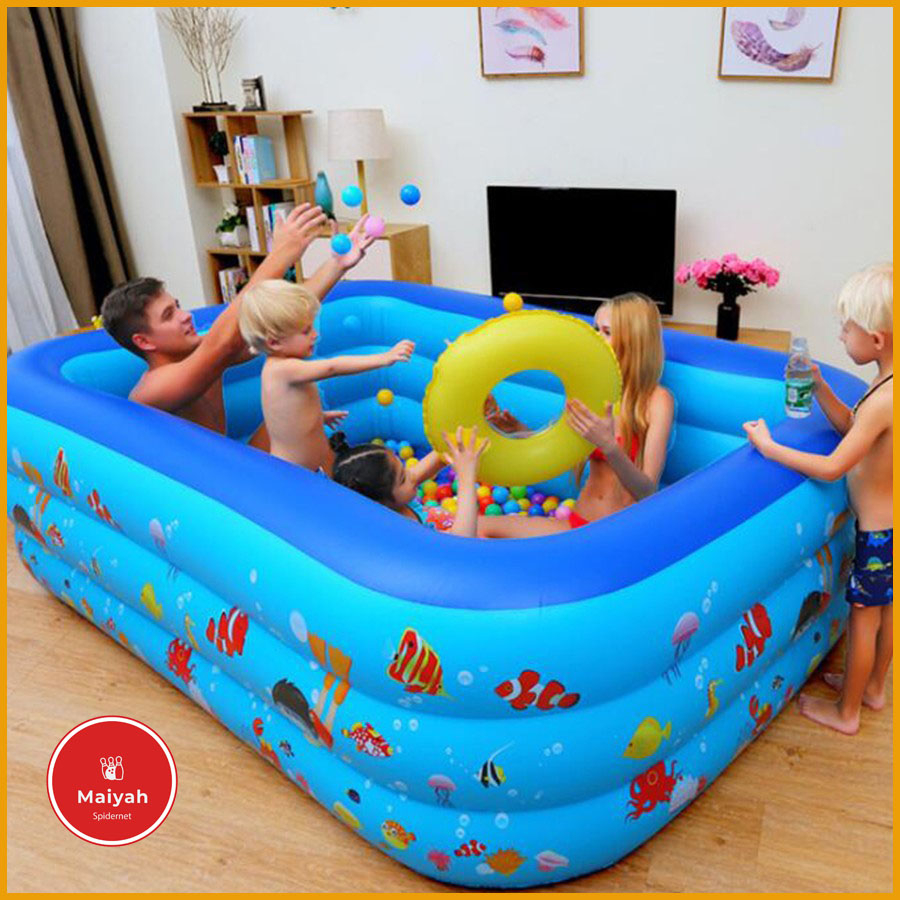Jual Kolam Renang Air Mandi Pasir Angin Mainan Anak Karet PVC Bayi ...
