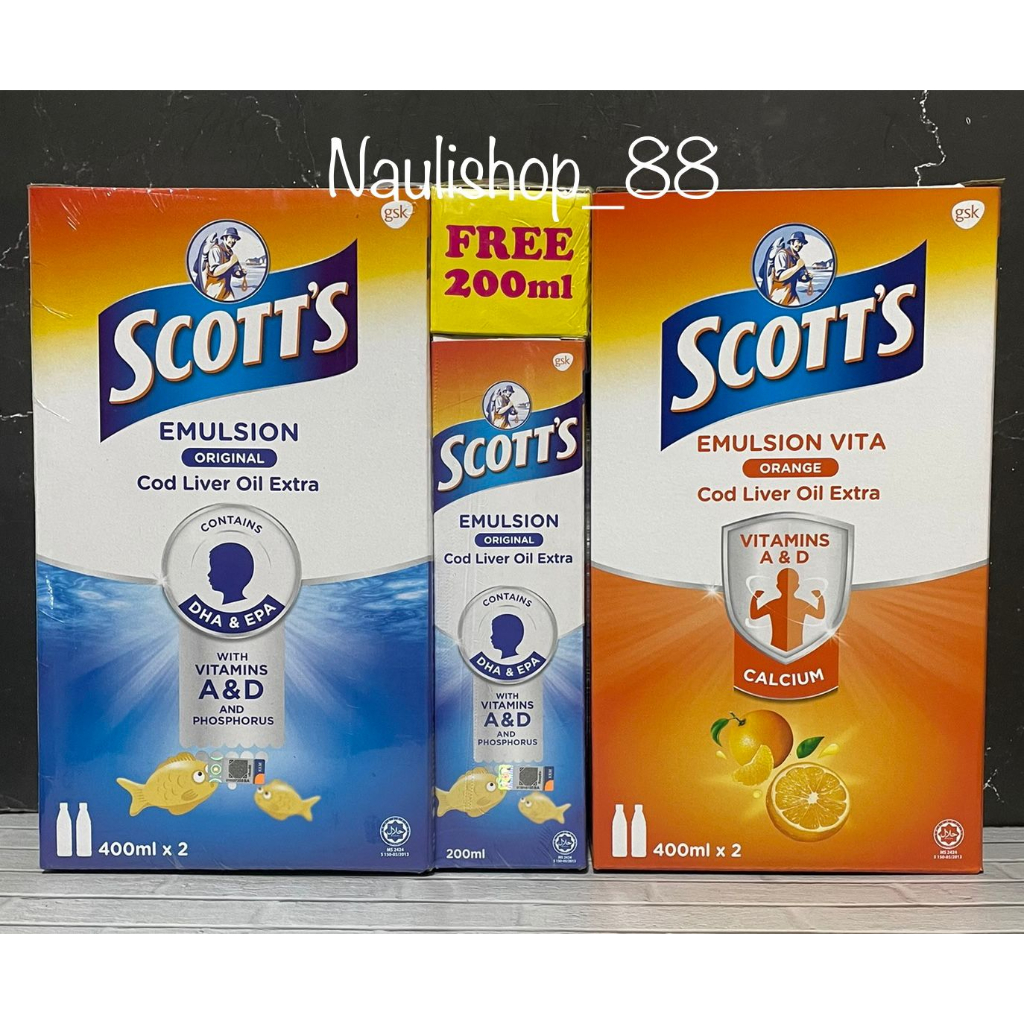 Jual Scotts Emulsion Vitamin Anak COD Liver Oil Extra - 400ml x 2 ...
