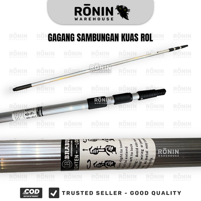 Jual Gagang Sambungan kuas roll cat dinding tembok 4 meter | Shopee ...