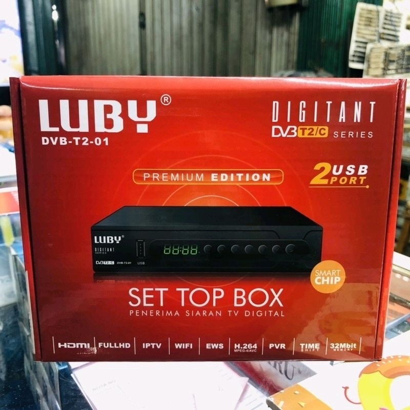 Jual SET TOP BOX TV DIGITAL LUBY DVB-T2-01 FULL HD EWS SNI | Shopee Indonesia