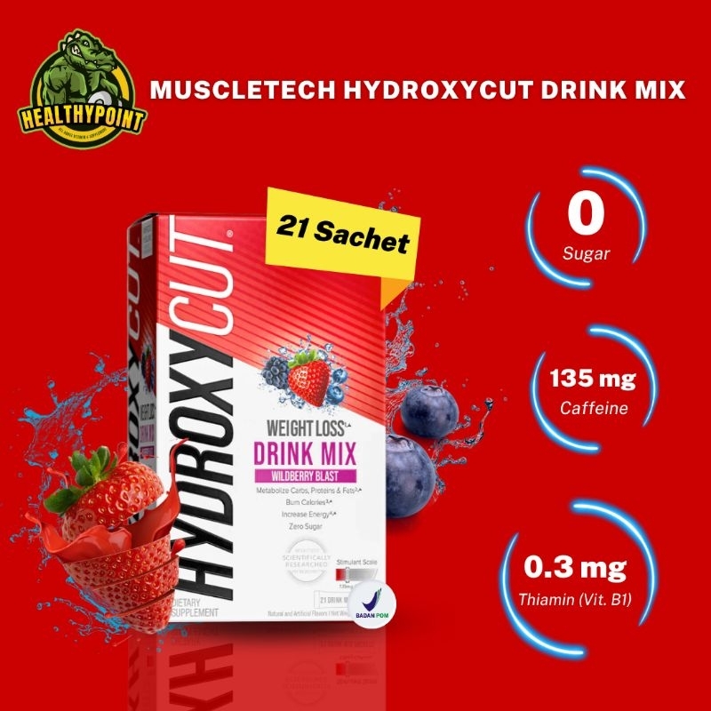 Jual Muscletech Hydroxycut Drink Mix 21 Sachet Bpom Suplemen Obat Diet