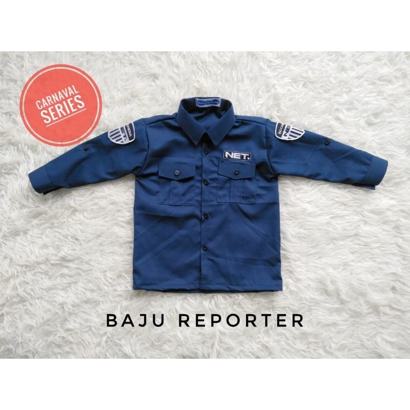 Jual baju reporter NET TV/kostum reporter NET TV/kemeja NET TV/seragam ...