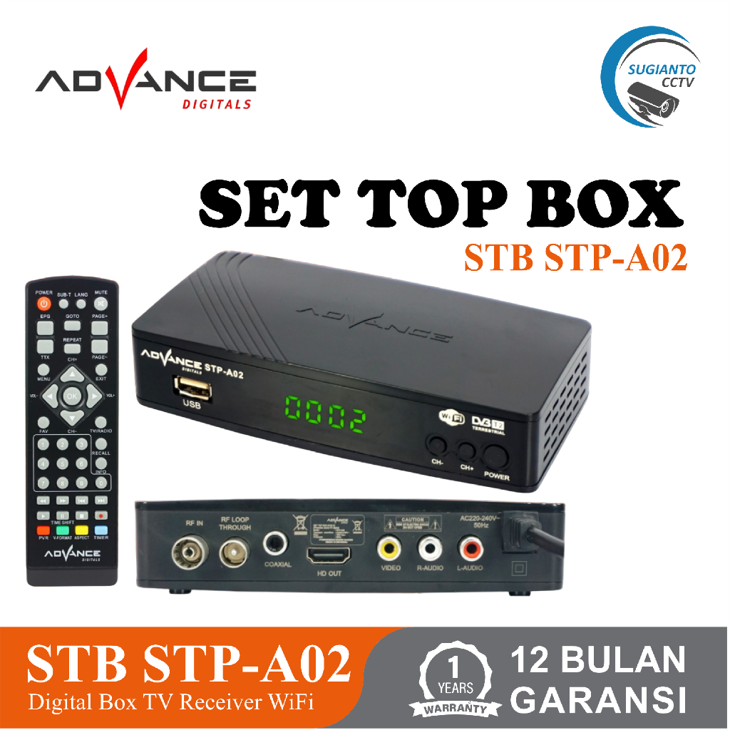 Jual SET TOP BOX ADVANCE DVB-T2 STP-A02 STB Pengubah TV analog Menjadi ...