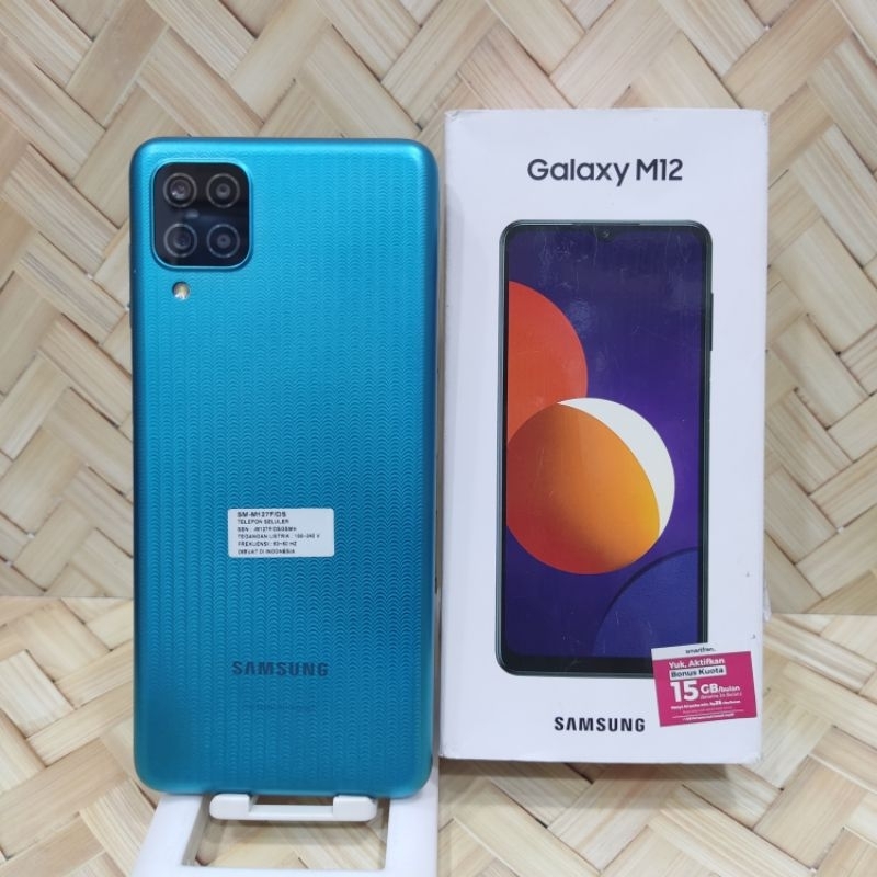 Jual Samsung M12 3/32GB Handphone Second Fullset original Bergaransi ...