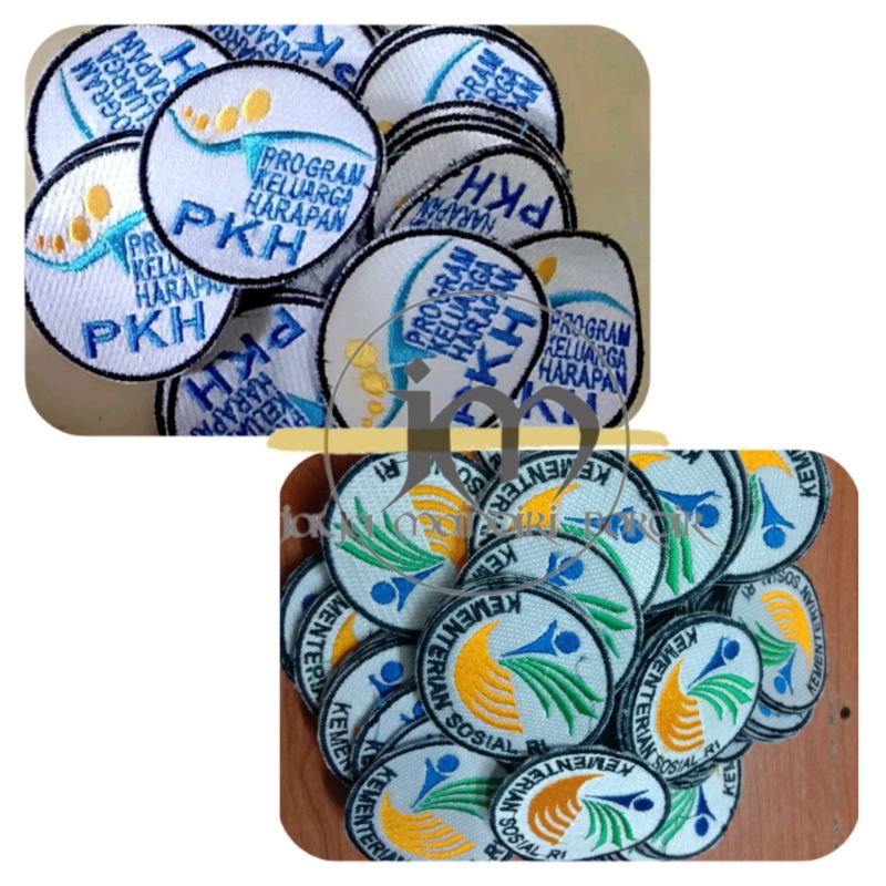 Jual LOGO KEMESOS BULAT || LOGO PKH BULAT BORDIR | Shopee Indonesia