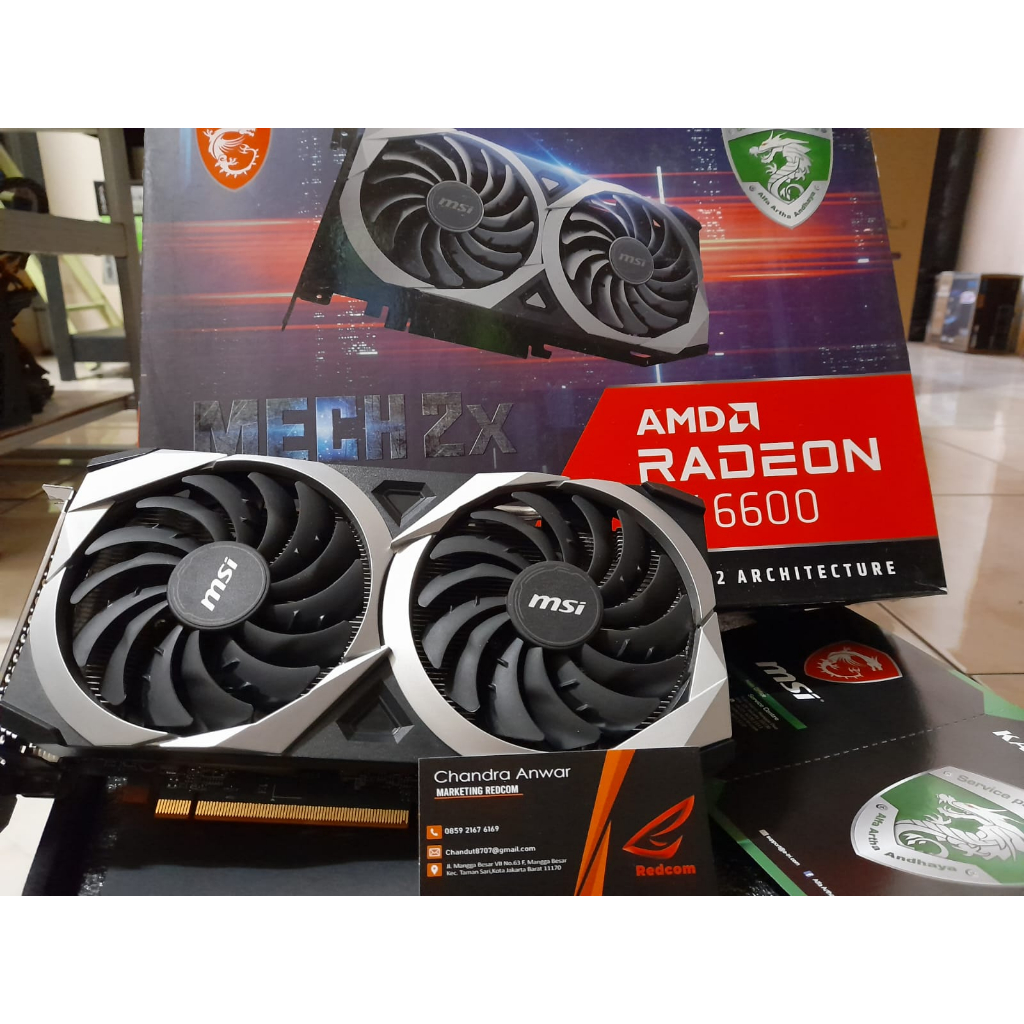Jual VGA AMD MSI RADEON RX 6600 / RX6600 MECH 2X 8GB GDDR6 2ND | Shopee ...