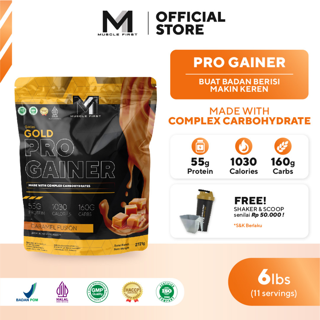 Jual MUSCLE FIRST Pro Gainer 6lbs/2721gr - Mass Gainer Penambah Berat ...