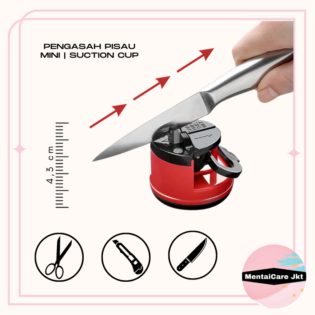Jual Mini Knife Sharpener With Suction Pad / Asahan Pisau Bulat Alat Asah Pisau Serbaguna ...