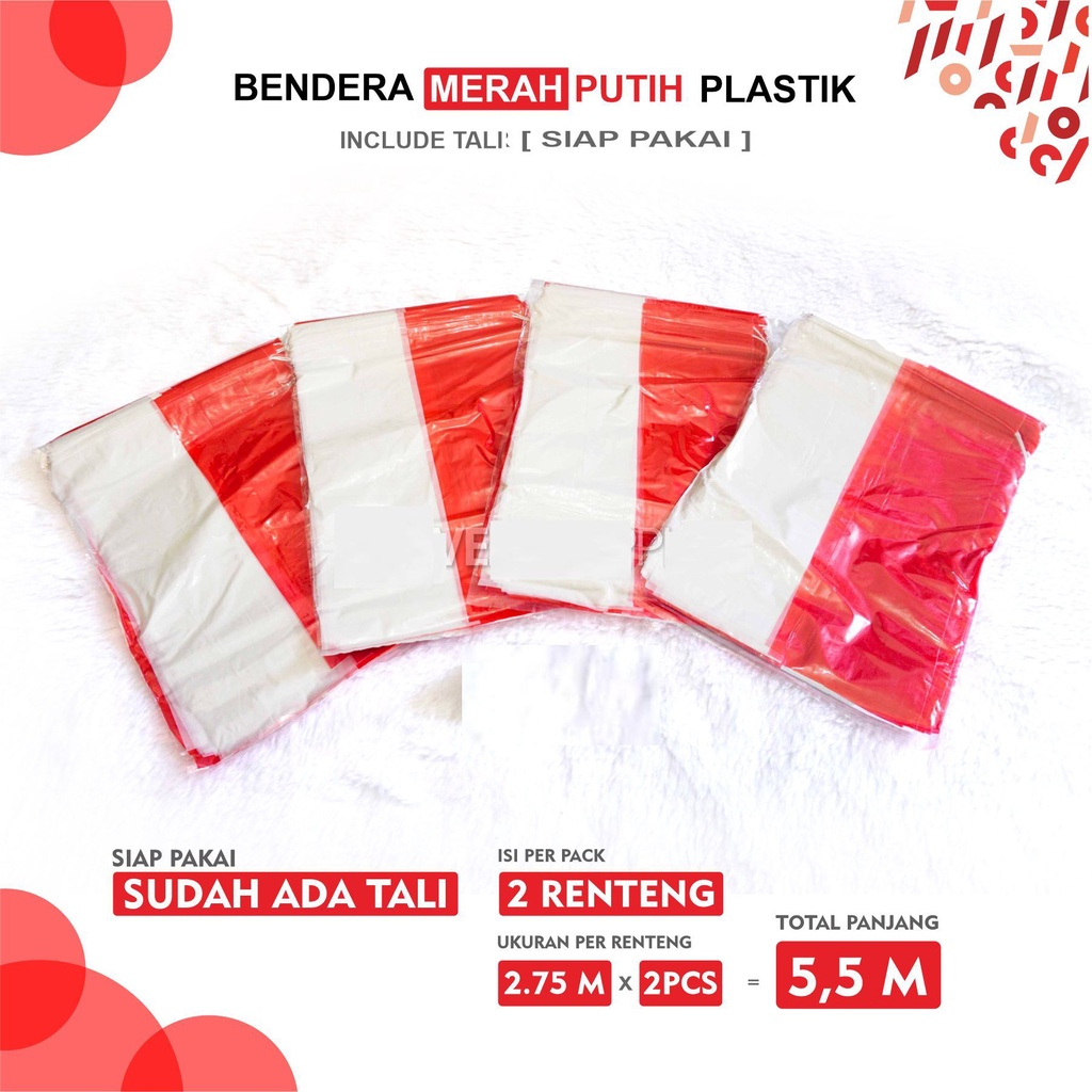 Jual Macam Macam Bendera Plastik Dekorasi HUT Kemerdekaan RI Bendera ...