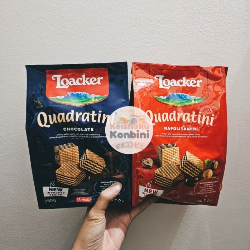 Jual Loacker Quadratini Wafer 250g / snack impor / wafer impor ...