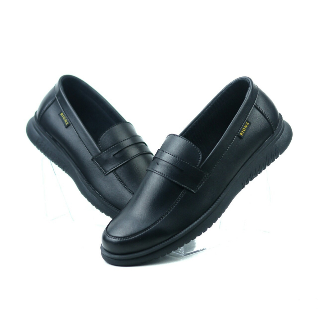 Jual RIONZ - Pedro Black - Sepatu Formal Pria Pantofel Hitam Kantor ...