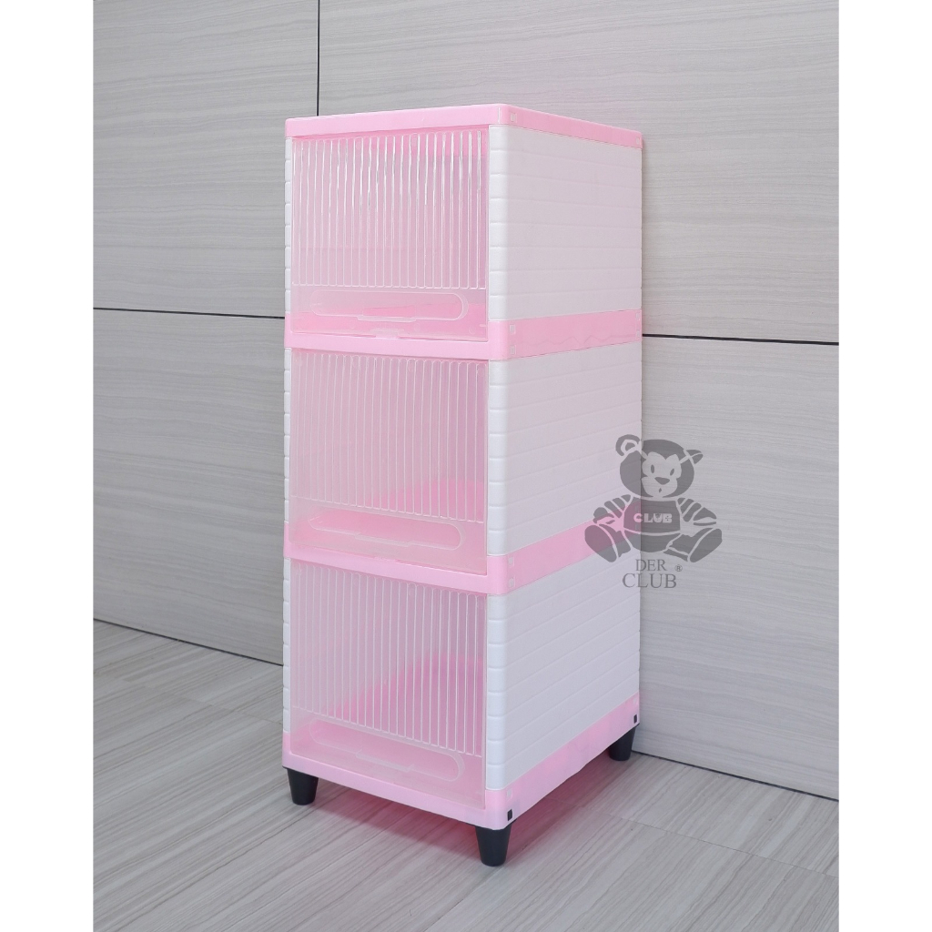 Jual Rak Plastik Bening Susun 3 / Club Flip Putih Gading Transparan ...