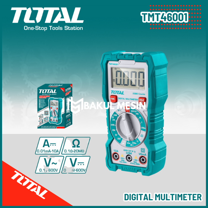 Jual DIGITAL MULTIMETER MULTI TESTER Pocked Sized TOTAL TMT46001 ...