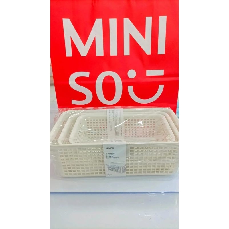 Jual Miniso tempat penyimpanan isi 3 | Shopee Indonesia
