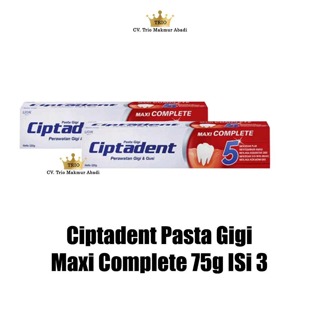 Jual Ciptadent Pasta Gigi Maxi Complete 75g Bundling Isi 3 | Shopee ...