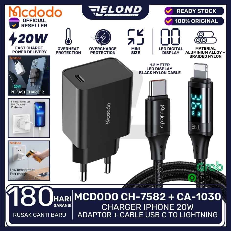 Jual MCDODO Charger iPhone 20W / 18W / 10W Adaptor + USB A / USB C to ...