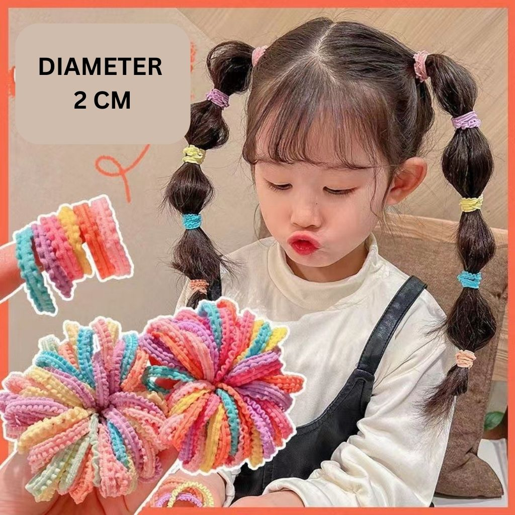 Jual 20 pcs KARET RAMBUT DONUT ANAK PREMIUM / KARET ANAK BAYI / KARET ...
