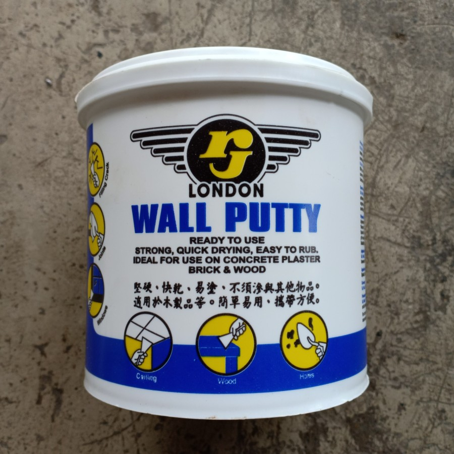 Jual RJ LONDON dempul tembok wall putty 1 kg | Shopee Indonesia