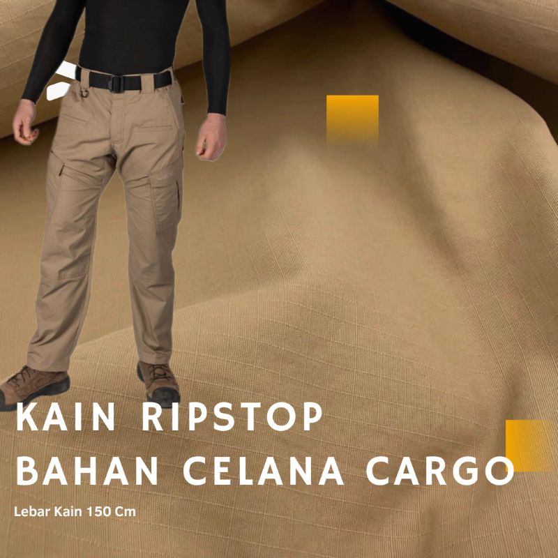 Jual Kain Katun Ripstop Polos Bahan Celana Cargo Ripstop Bahan Kemeja ...