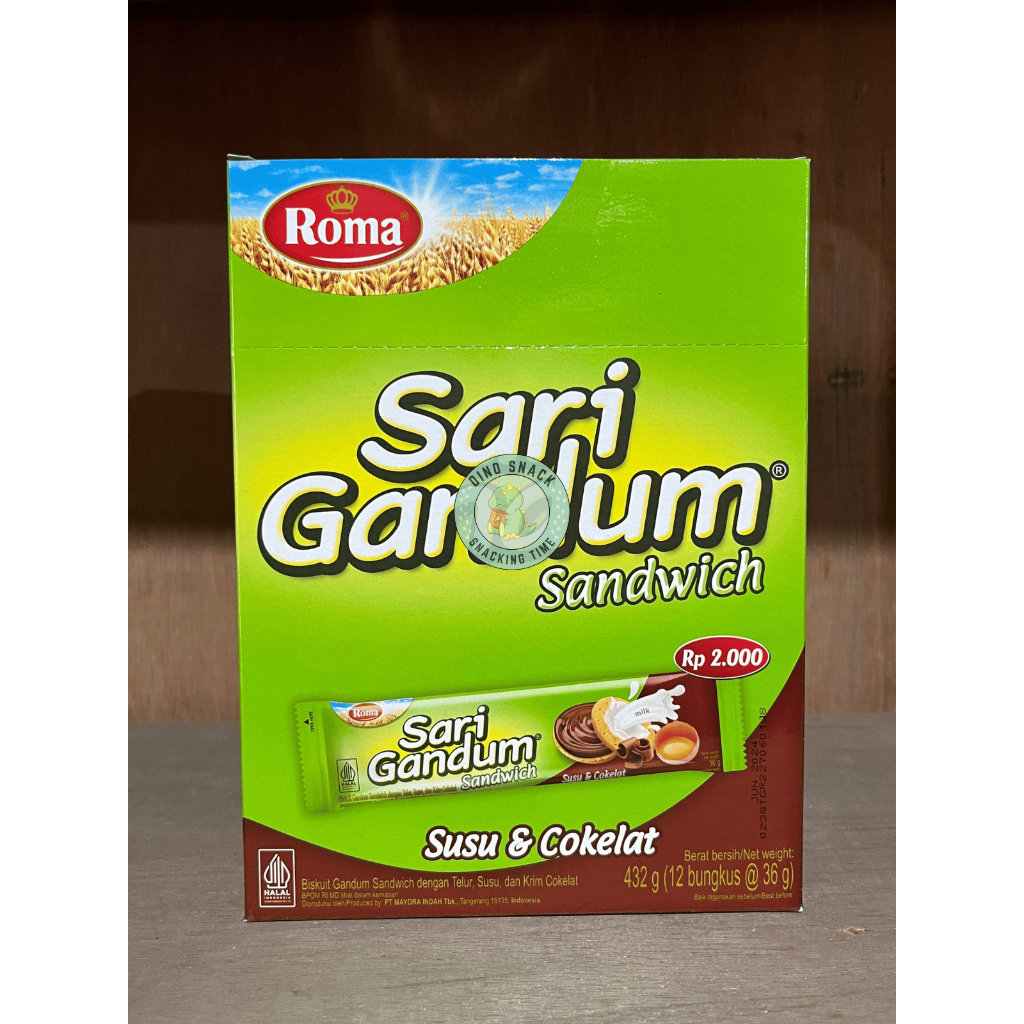 Jual Roma Sari Gandum Cokelat Box (Isi 12 Pcs) | Shopee Indonesia