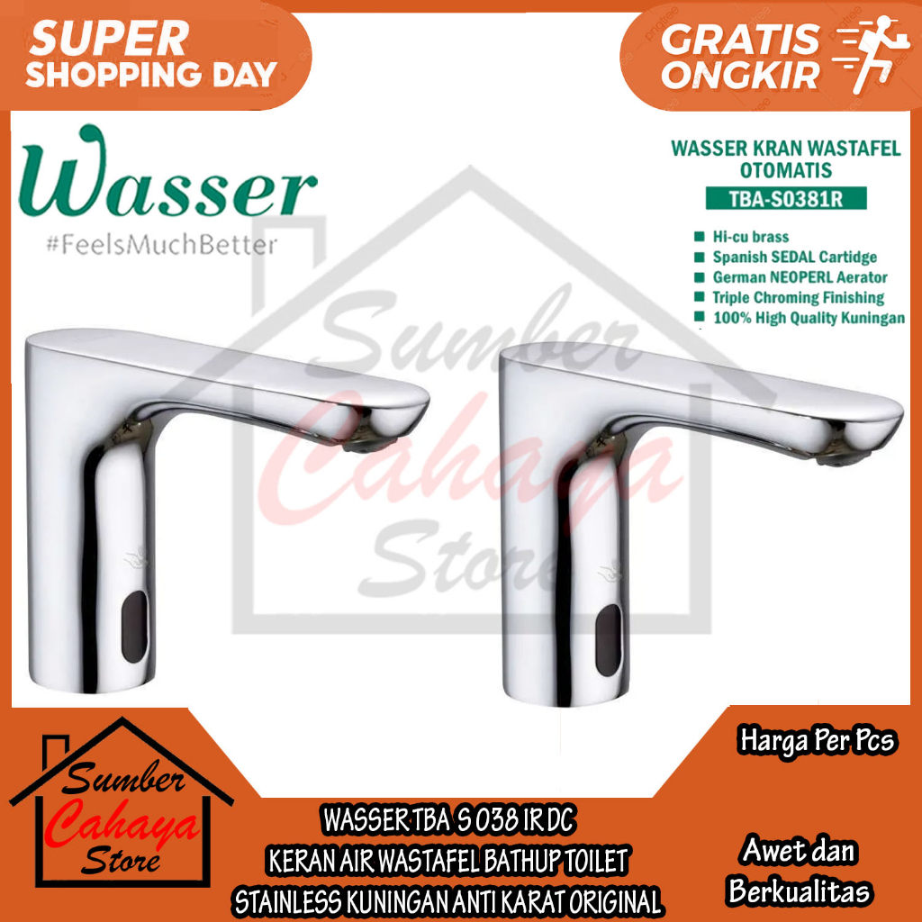 Jual Wasser Tba S038 Ir Dc Keran Sensor Single Lever Shower Mixer ...
