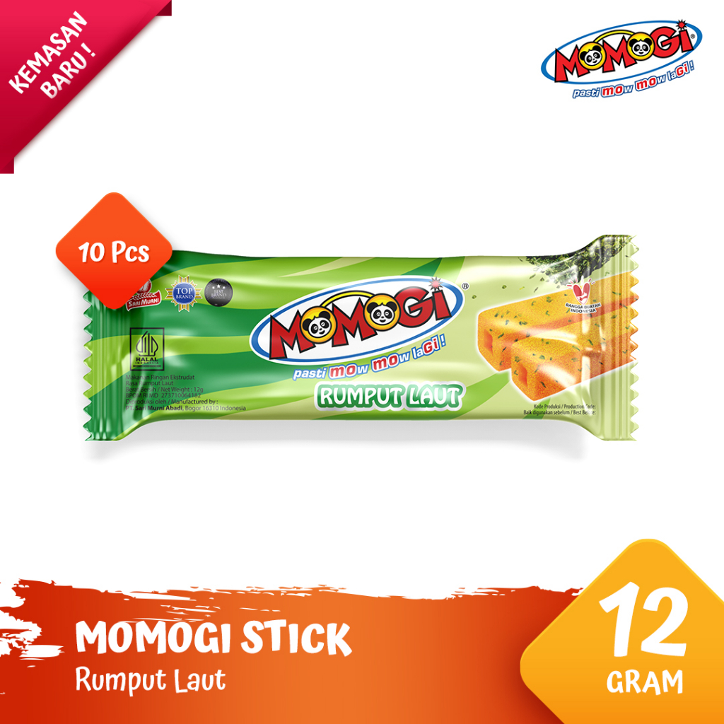 Jual Momogi Stick Snack Makanan Ringan - Rumput Laut [1 Box @ 10 Pcs ...