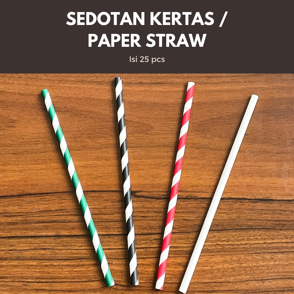Jual Paper Straw / Sedotan Kertas isi 25 pcs | Shopee Indonesia