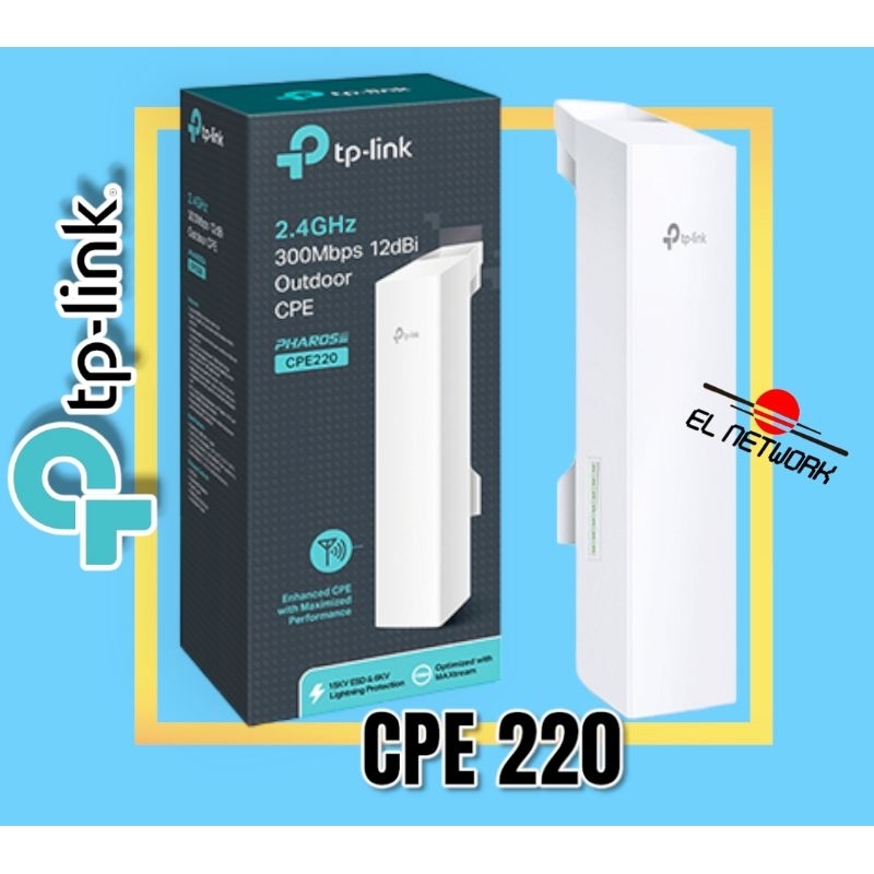 Jual TP-LINK CPE220 2.4GHz 300Mbps 1000mw 12dBi Outdoor CPE | Shopee ...