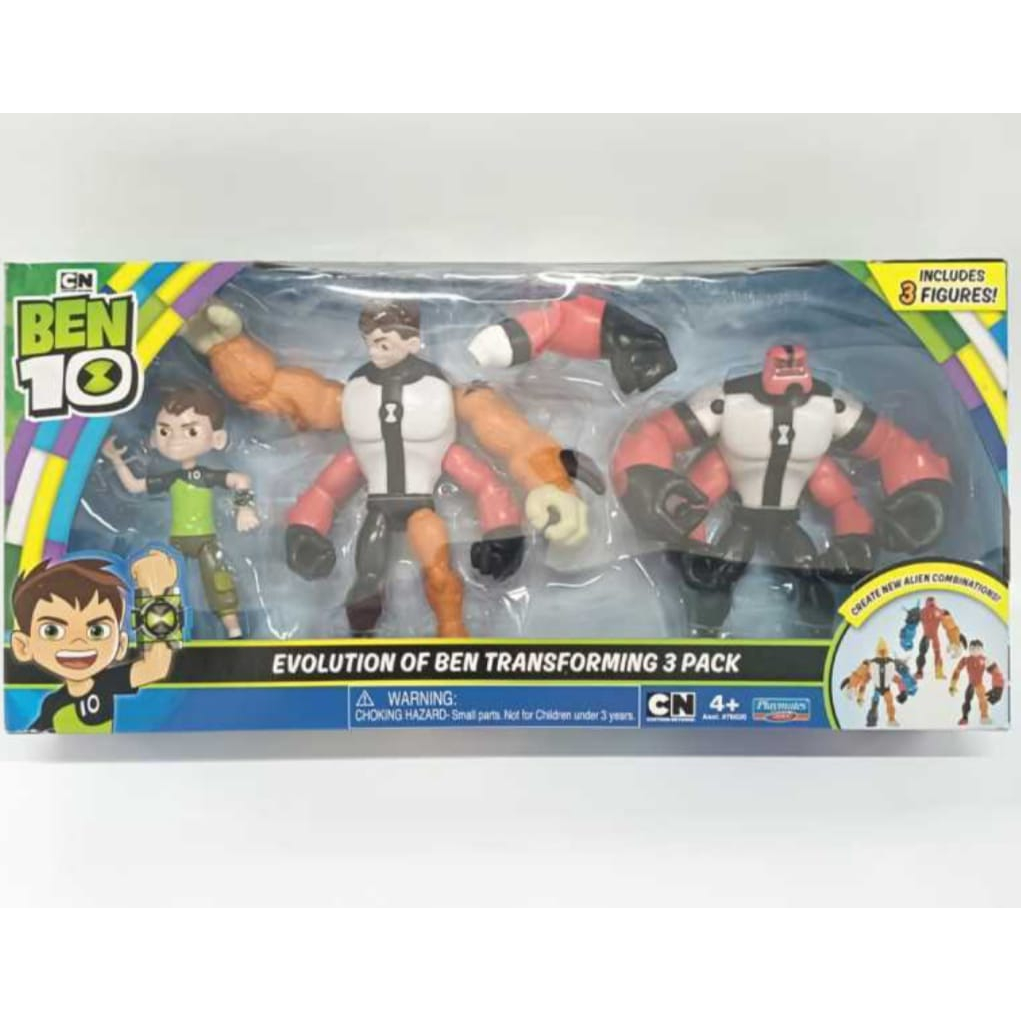 Jual Mainan Figure Ben 10 BenTen Evolution Of Ben Transforming 3 Pack ...