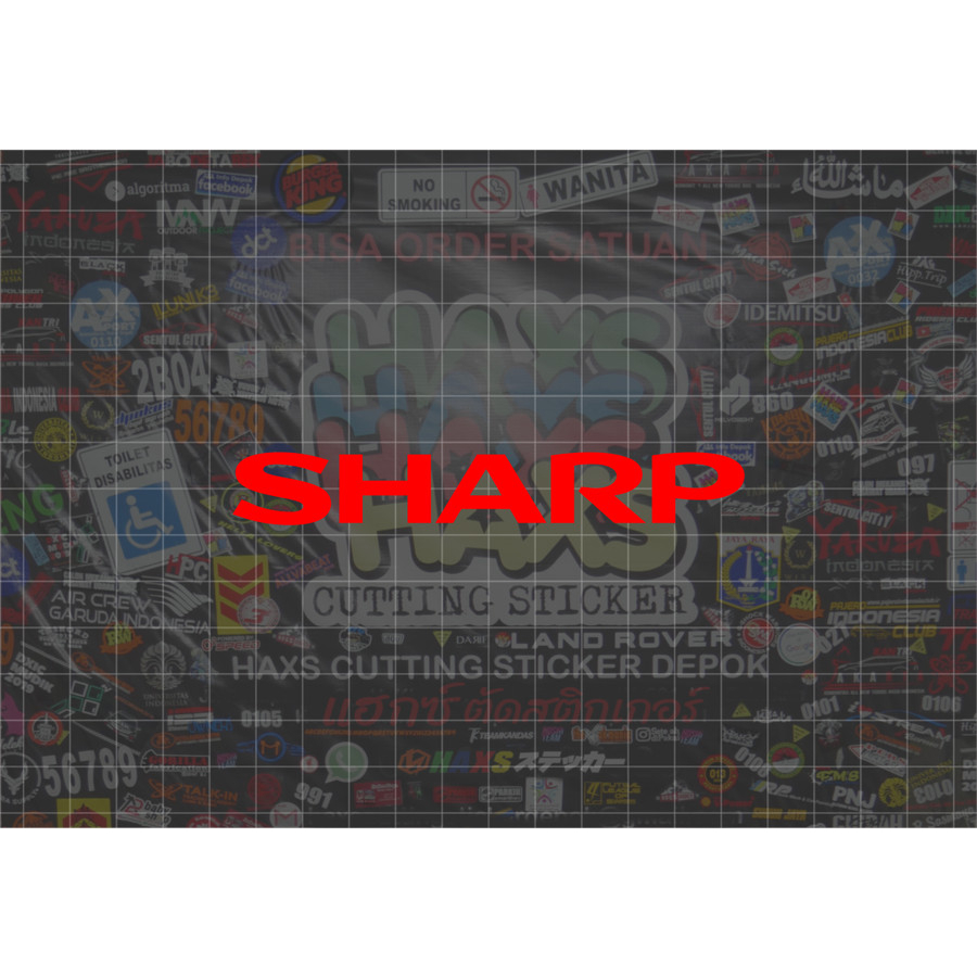 Jual Cutting Sticker Sharp Ukuran 11 Cm Untuk AC | Shopee Indonesia
