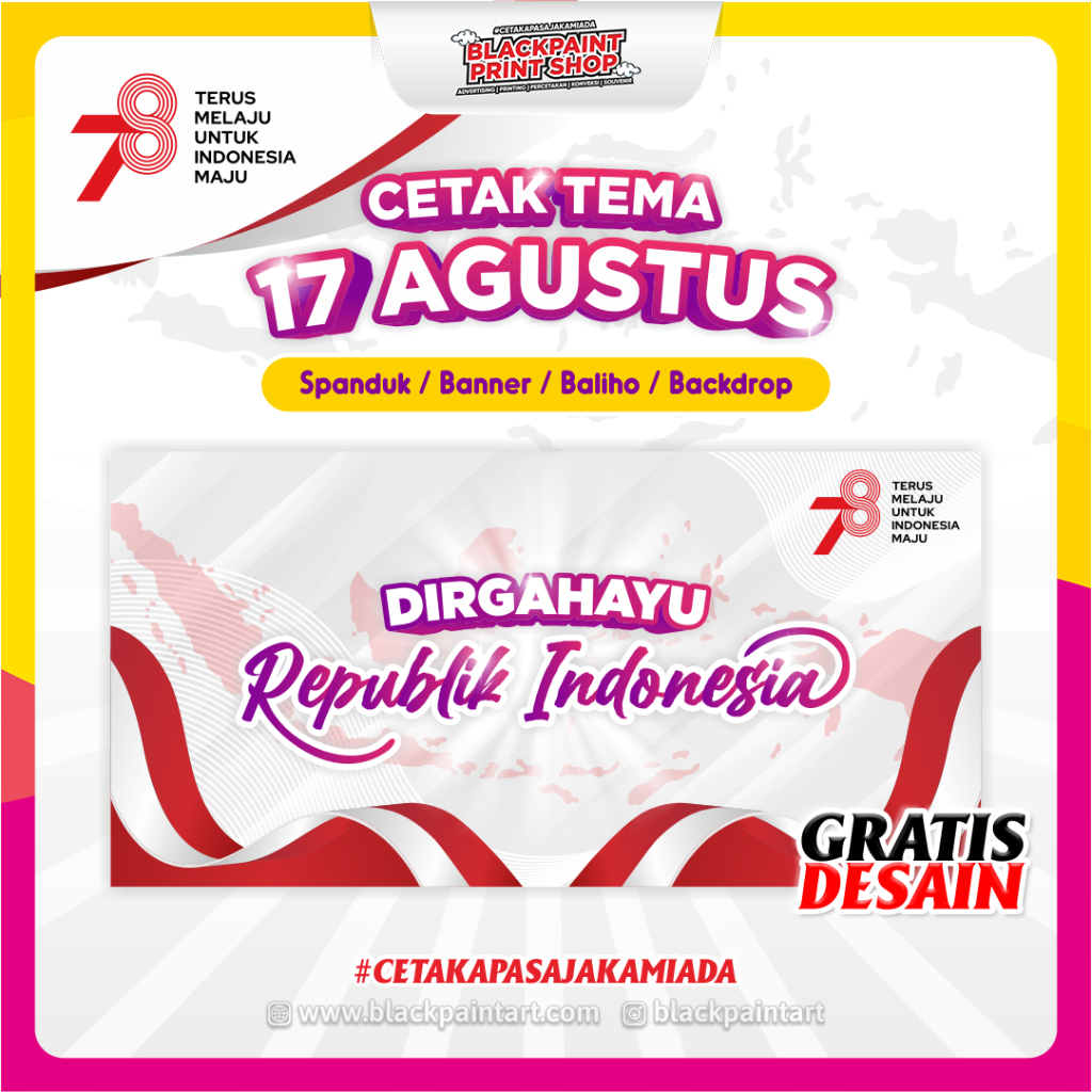 Jual Custom Cetak Spanduk 17 Agustus / Baliho Dirgahayu / Banner ...