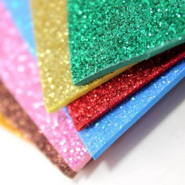 Jual Sticker foam glitter / gliter warna / foam gliter | Shopee Indonesia