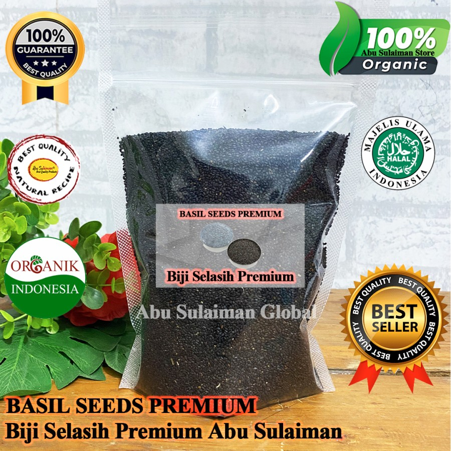 Jual Biji Selasih Super 100 gr /Selasih Premium / Basil Seeds Premium ...