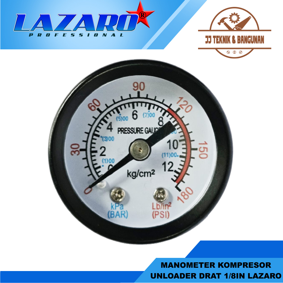 Jual Spareparts Air Compressor Manometer Kompresor Unloader Drat 1/8in ...
