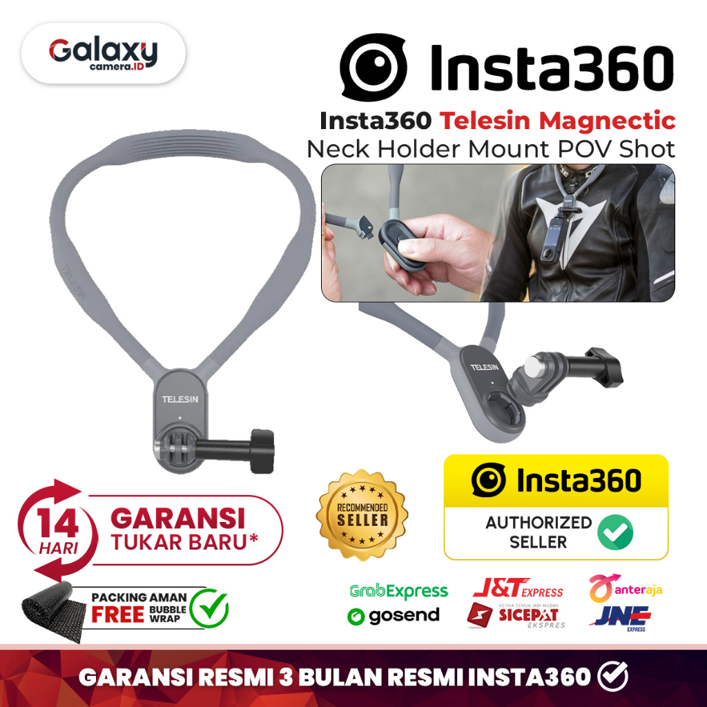 Jual Insta360 Telesin Magnetic Neck Holder Mount POV Shot Aksesoris ...