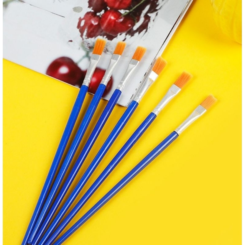 Jual KUAS LUKIS CAT AIR NYLON PIPIH/ NYLON PAINT FLAT BRUSH PAINT BY ...