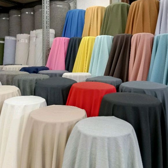 Jual KAIN BAHAN SEMI WOL PREMIUM / SEMI WOOL STRETCH/NON STRETCH POLOS ...