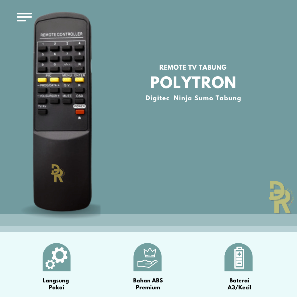 Jual Remot TV POLYTRON SUMO TABUNG Digitec Ninja tanpa setting | Shopee ...
