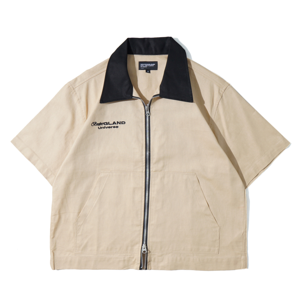Jual Work Shirt | Zipper - double | Boxy | Shatine | Cream ...