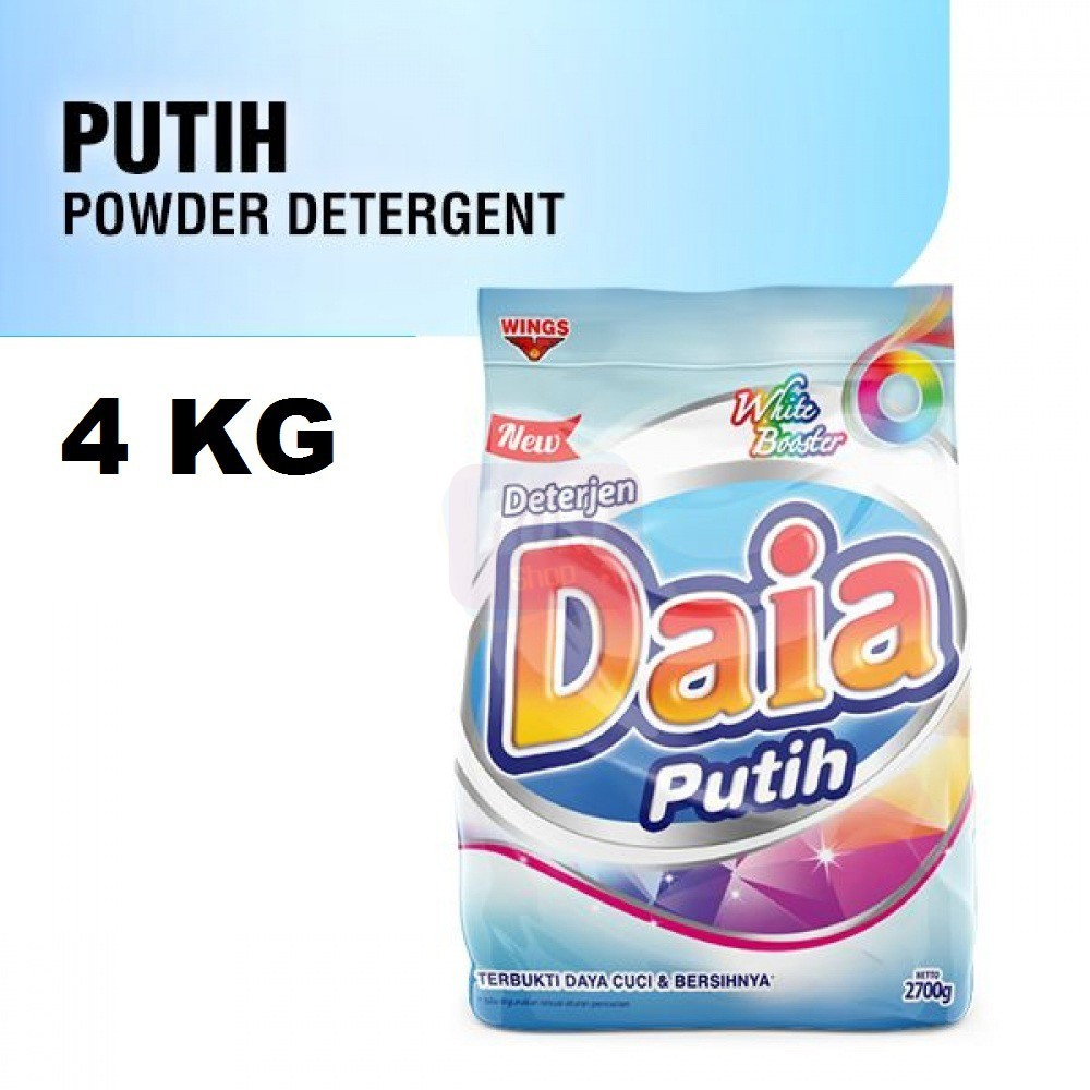 Jual Daia Putih Deterjen Bubuk 4kg | Shopee Indonesia