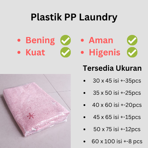 Jual Plastik Packing Laundry / Plastik Laundry Kiloan / Plastik PP Bening | Shopee Indonesia