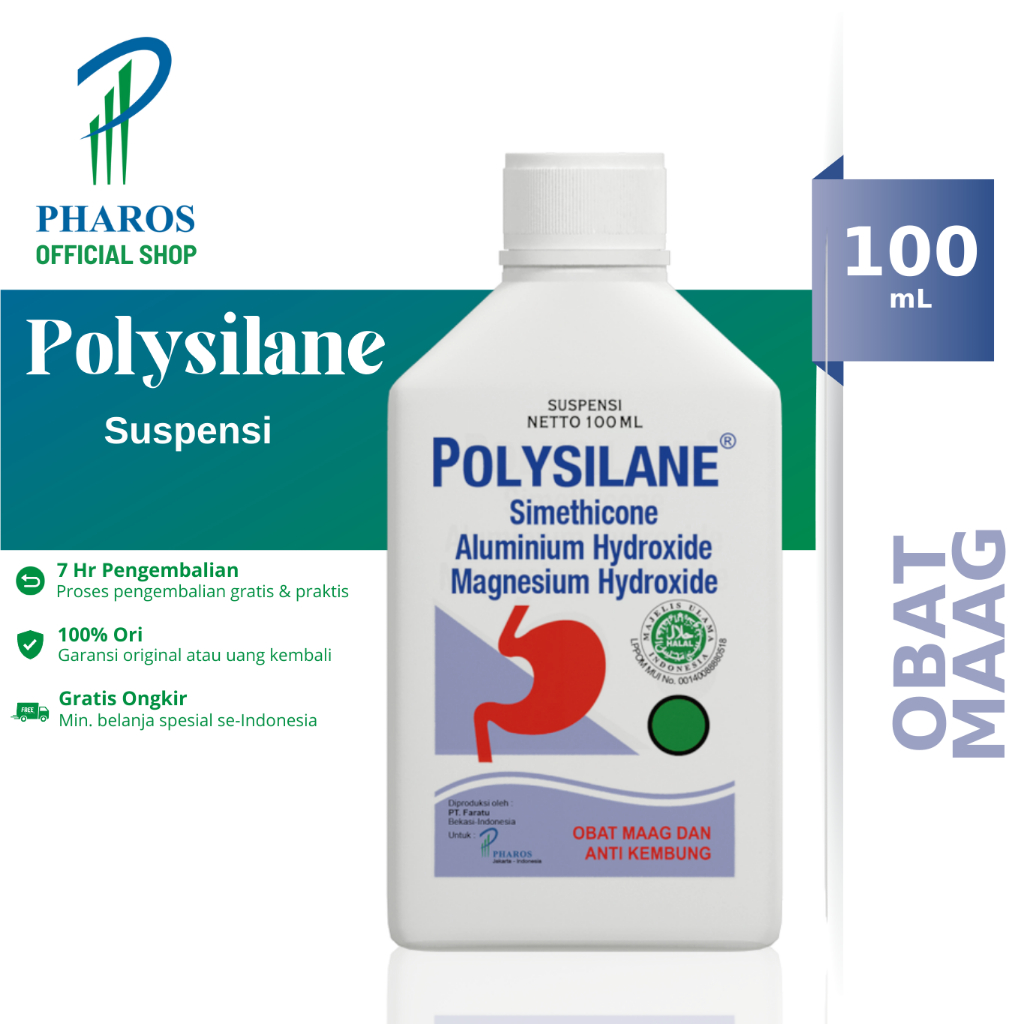 Jual Polysilane Tablet 1 Box/ Suspensi 100ml dan 180ml - Obat Maag dan ...