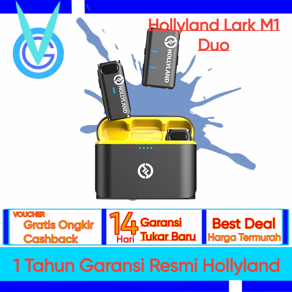 Jual Hollyland LARK M1 Duo 2-Person Wireless Microphone System | Shopee Indonesia